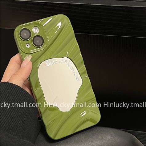 아이폰 힌럭키 11 12 13 14 감 물결 프로 맥스 미니 무늬 미러 거울 케이스