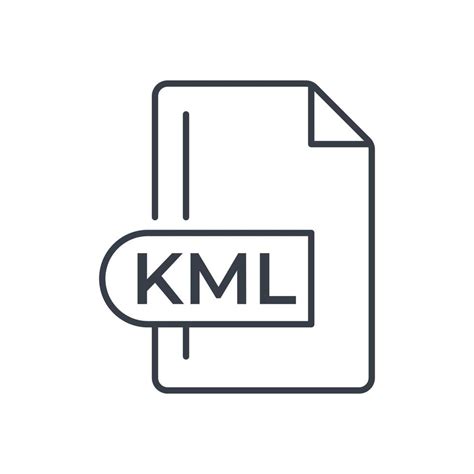 KML Icon KML File Format Extension Line Icon Vector Art At Vecteezy