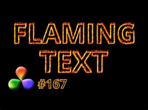 DaVinci Resolve Tutorial How To Create Flaming Text MethodMotion