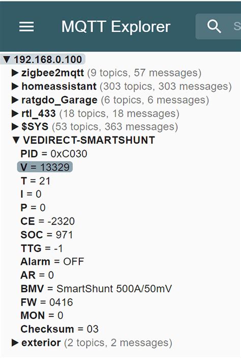 Values In Mqtt Explorer But Not Appearing As Device In Home Assistant