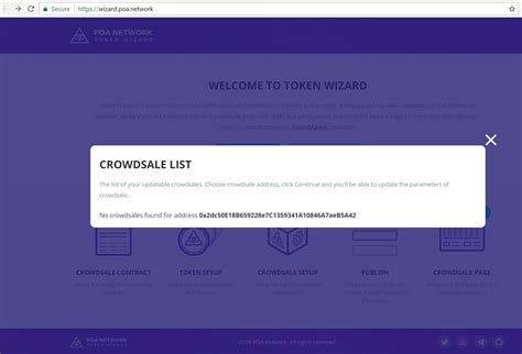 Finalizing Crowdsale Error No Crowdsale Found For Address · Issue 558 · Poanetworktoken