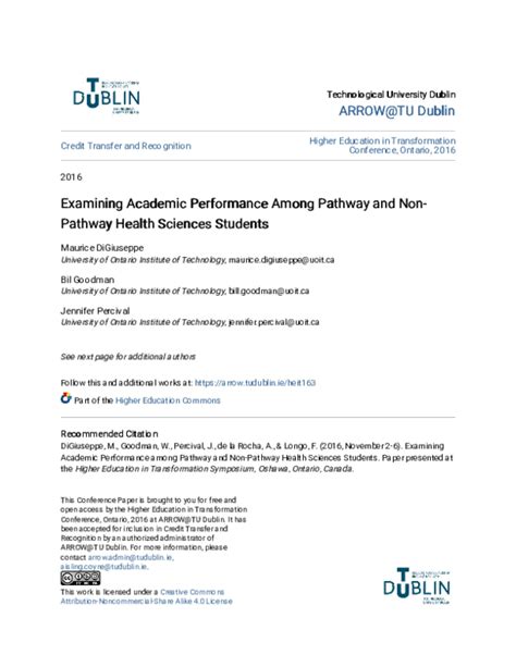 Pdf Examining Academic Performance Among Pathway And Non Pathway