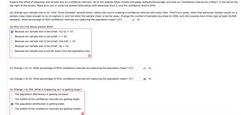 Explore The Effect Of Skewness And Sample Size On