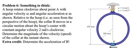 solved problem 6 something to think a hoop rotates clockwise about