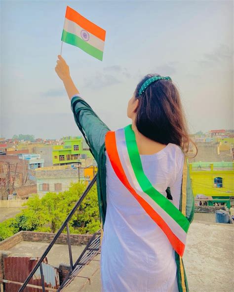 Girl Indian Flag Snow Mountains Artofit