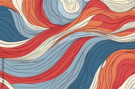 Vector Background With Gentle Pencil Waves Vector Art Abstract Lines