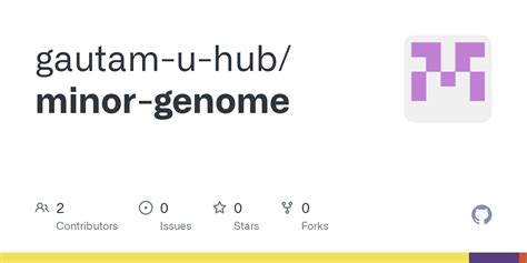 GitHub Gautam U Hub Minor Genome