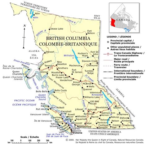 Carte British Columbia Carte Michelin Vancouver Voozw