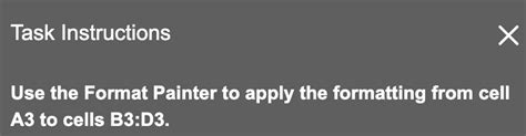 Solved Task InstructionsUse The Format Painter To Apply The Chegg Com