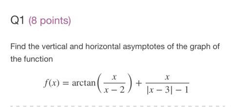Solved Q1 8 Points Find The Vertical And Horizontal