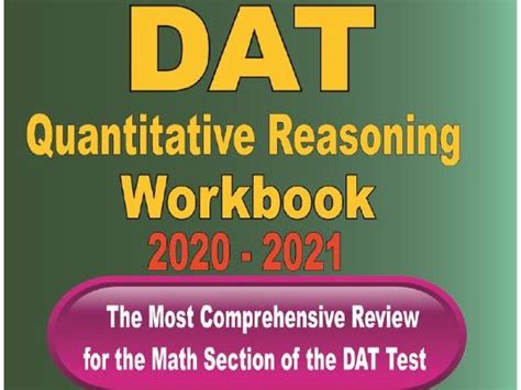 Dat Quantitative Reasoning Workbook 2020 2021 Teaching Resources