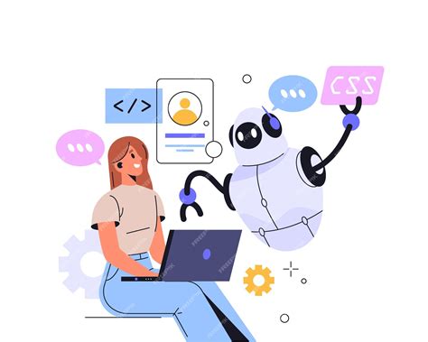 Premium Vector Ai Coding Helper Illustration Vector Artificial Intelligence Robot Software