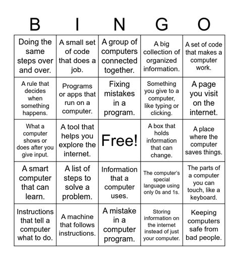 Coding Bingo Card