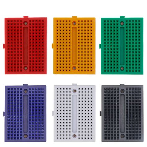 Jual 6 Pcs Mini Breadboard Kit With 170 Tie Points Solderless Syb 170 Prototype Pcb Bread