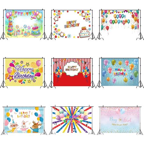 풍선 테마 파티 배경 베이비 샤워 어린이 생일 파티 장식 벽 스티커 포스터 사진 배경 소품 12 가지 스타일파티 백드롭 Aliexpress