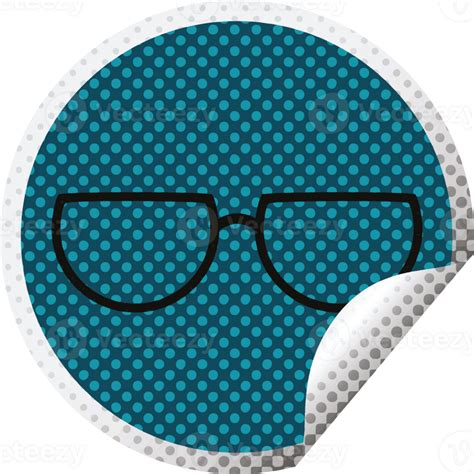 Spectacles Graphic Circular Sticker 44957588 Png
