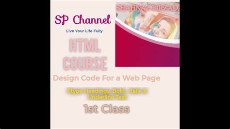 Background Color Bold Italic And Underline Text Using Html Code Of Webpage Youtube
