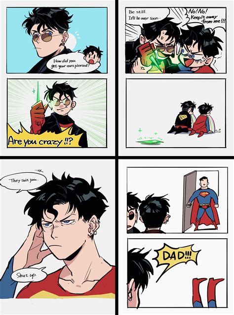Jon And Conner Kent Superboy By Hokkemaruyaki Xwitter Dc Comics