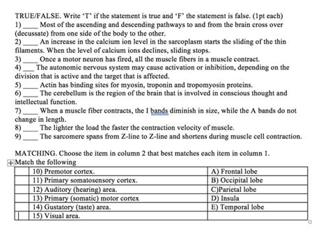 Solved Truefalse Write ‘t If The Statement Is True And