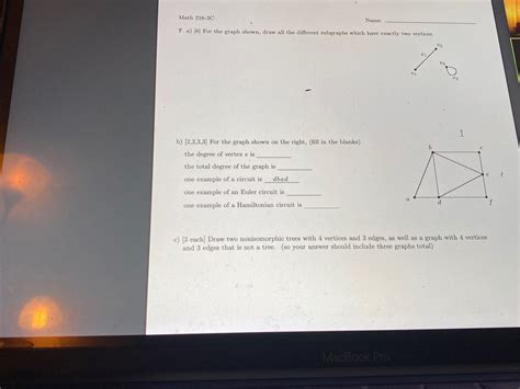 math 216 3c name 7 a 6 for the graph shown draw