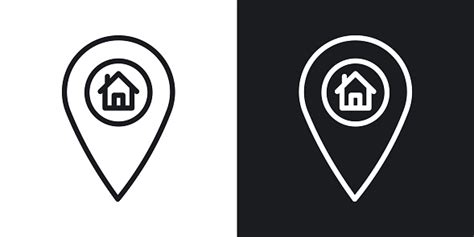 웹 디자인을 위한 흑백 라이너 스트로크로 된 홈 위치 아이콘 0명에 대한 스톡 벡터 아트 및 기타 이미지 0명 건축물 날씬한 Istock