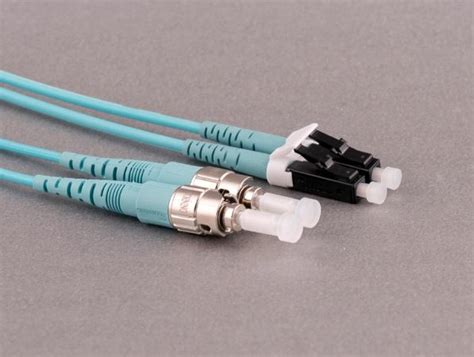 Corning Gold Duplex Fiber Optic Patch Cable Om3 Multimode Lc To St