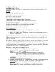 03 Hypothesis Testing 1 Pdf 03 Hypothesis Testing 1 And 2 Hypothesis Testing Overview