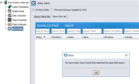 Networker Nmc Unable To Browse Save Sets For Last Two Weeks Dell United Arab Emirates