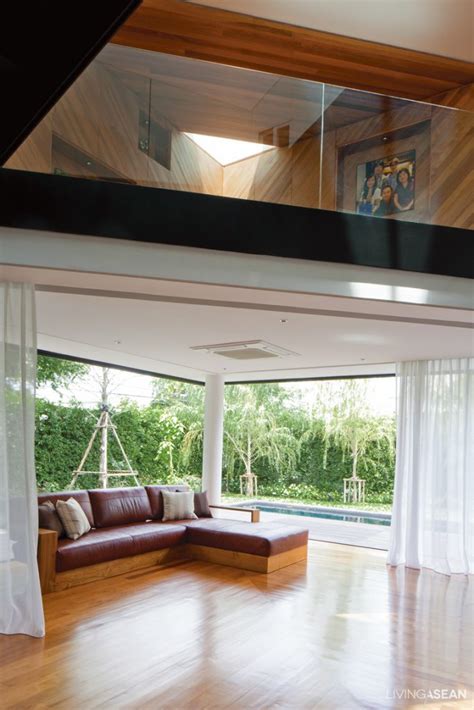 Baan Moom Modern House With Triangular Shaped Design Living Asean