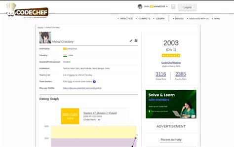 Codechef Competitiveprogramming Competitivecoding Vishal Choubey