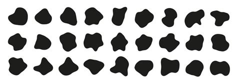 Random Blob Organic Pattern Spot Shape Amorphous Vector Image