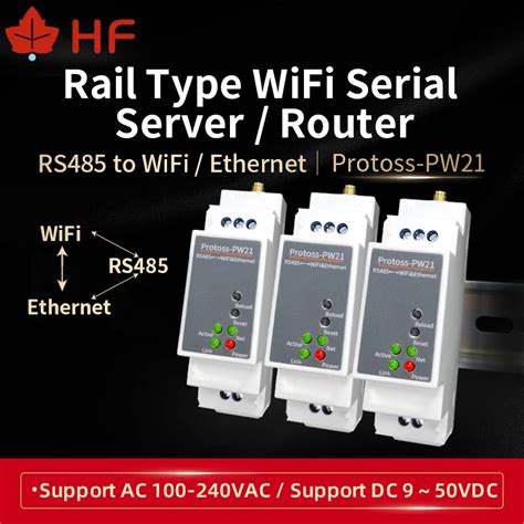 Dinrail WiFi Wifi RS485 Serial To RJ45 TCPIP Wifi Ethernet Device Server Converter Standard