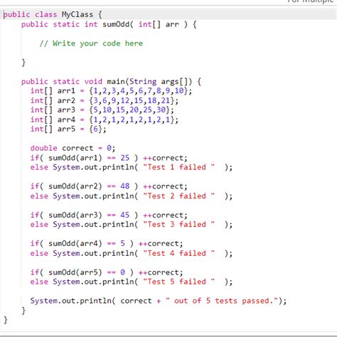 Solved Sumodd Define A Method Named Sumodd That Receives An