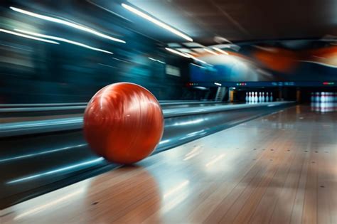 Bowling Ball Motion Blur Premium Ai Generated Image