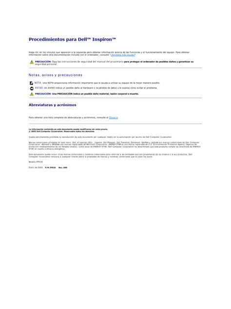 common inspiron 8500 user s guide es mx pdf hardware de la computadora archivo de