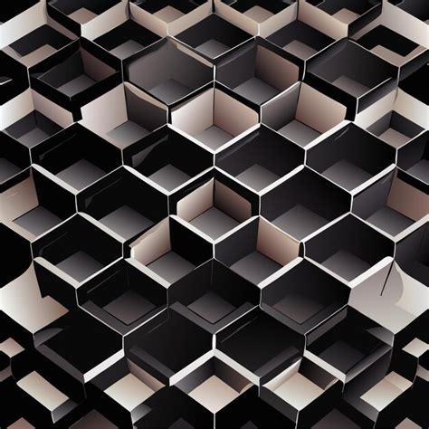 Premium Vector Seamless 3d Hexagonal Pattern Background Design