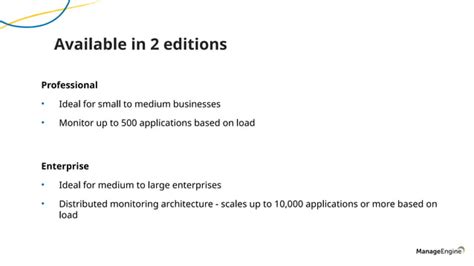 Overview Of Manageengine Applications Manager Pptx