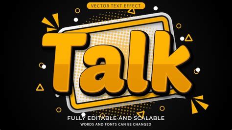 Premium Vector Speech Text Effect Editable Eps File