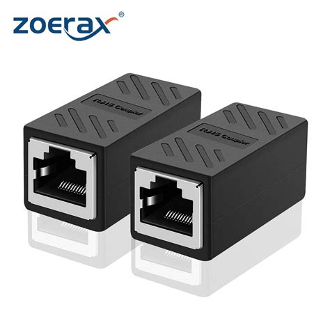 Zoerax Rj45 Conector Fêmea A Adaptador Ethernet De Rede Lan Extensor 1 Acoplador Pcs Em Linha