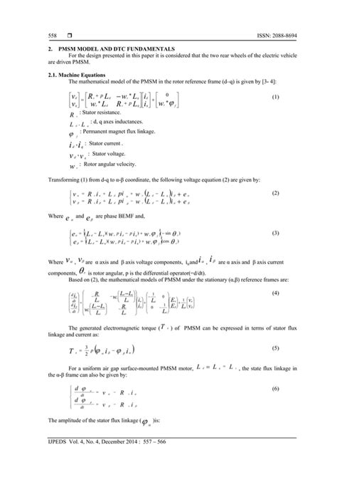 Fuzzy Adaptive Control For Direct Torque In Electric Vehicle Pdf