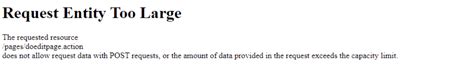 Getting Request Entity Too Large After Editing A Confluence Page