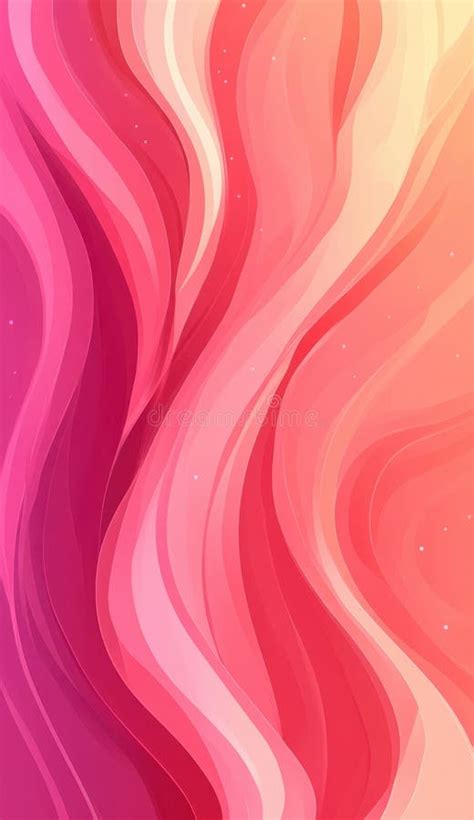 Vibrant Pink And Red Abstract Gradient Background With Flowing Wavy Lines And Subtle Specks