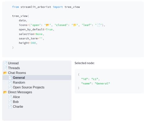 New Component Streamlit Arborist Create Interactive Tree Views Custom Components Streamlit