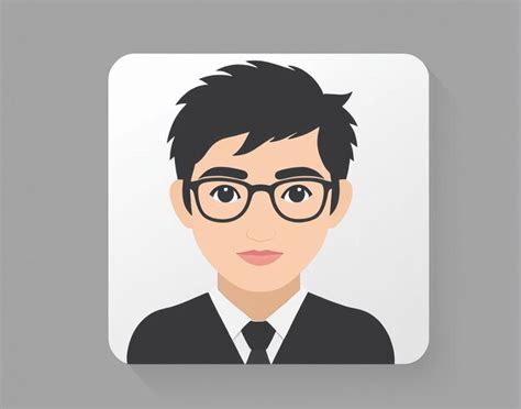 Premium Photo A Man In Glasses Icon