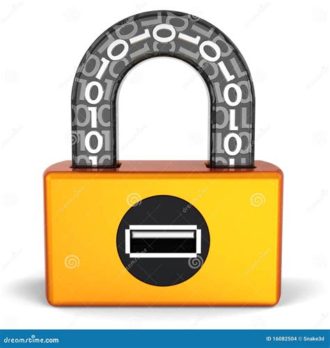 Data Security Digital Usb Lock Hi Res Stock Illustration Illustration Of Front Network