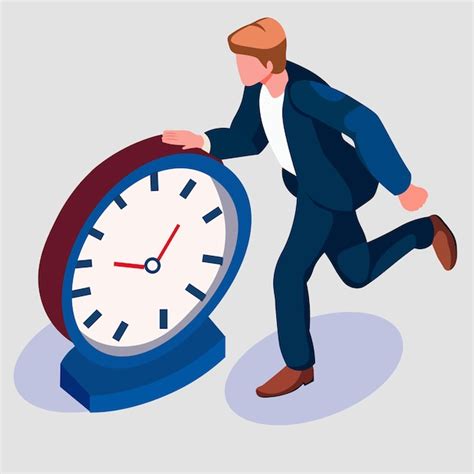 Premium Vector No Time Concept Isometric Illustration