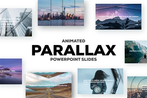 Parallax Powerpoint Theme 25 Animated Slides Masterbundles