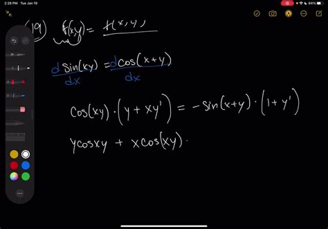 Find Dydx By Implicit Differentiation Sinxy Cosxy Numerade