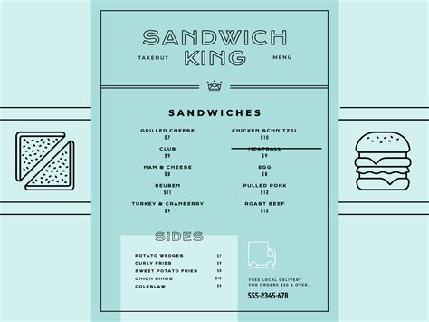 Menu Writing Format