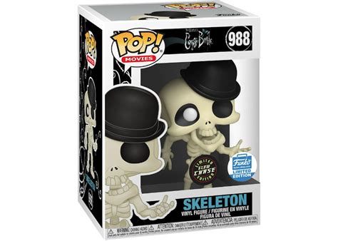 Funko Pop Movies Corpse Bride Skeleton Glow Chase Funko Shop Exclusive Figure 988
